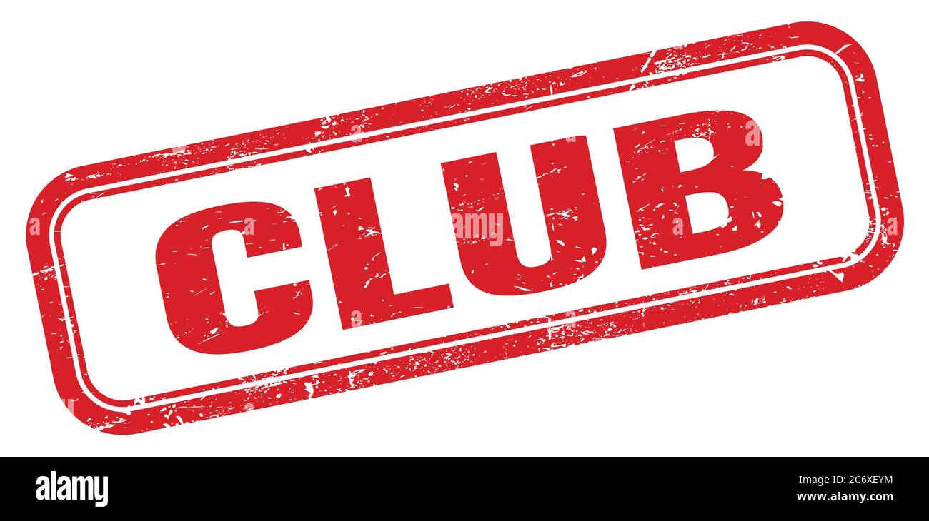 CLUB red grungy rectangle stamp sign Stock Photo - Alamy
