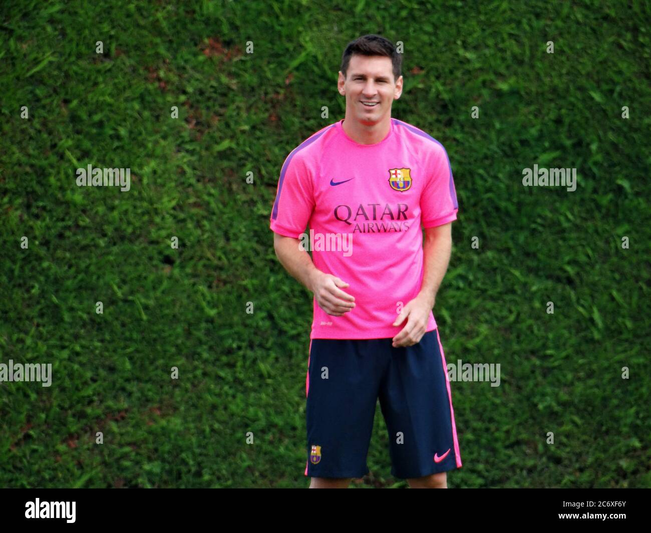 Leo messi training with Barcelona Stock Photo - Alamy