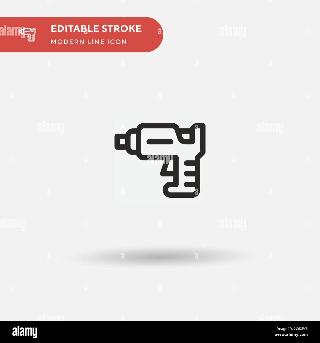 Caulk Gun Simple vector icon. Illustration symbol design template for ...