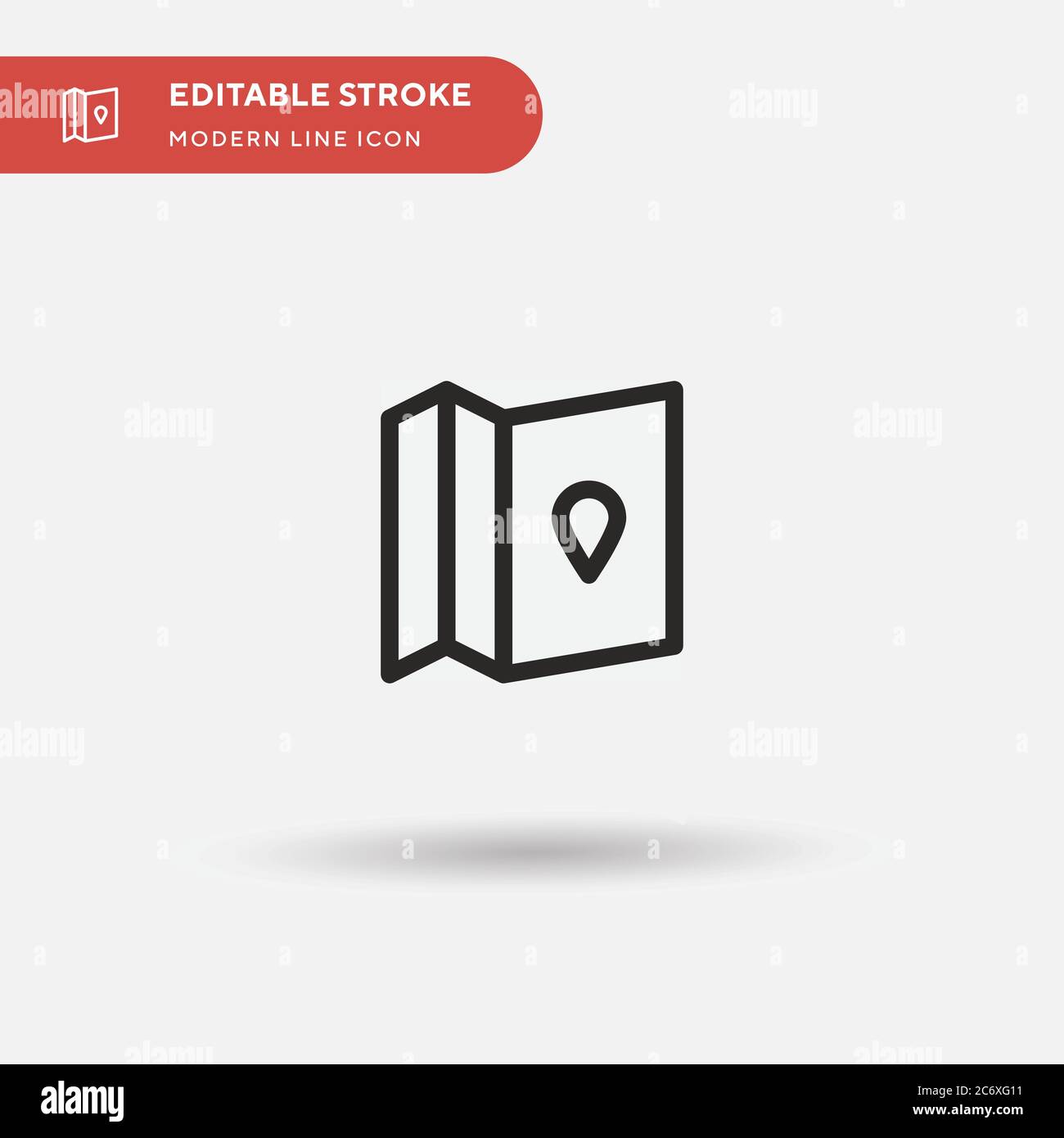 Map Simple vector icon. Illustration symbol design template for web ...