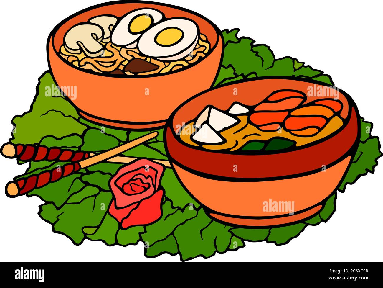 Traditional asian miso ramen Stock Vector Images - Alamy