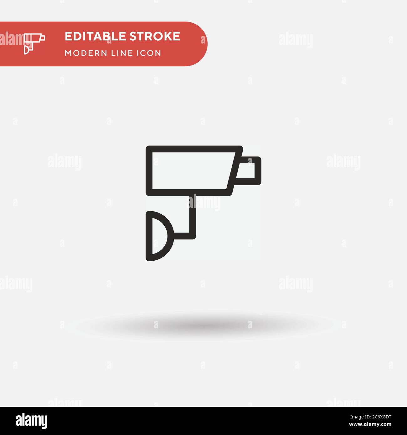 Cctv Simple vector icon. Illustration symbol design template for web ...