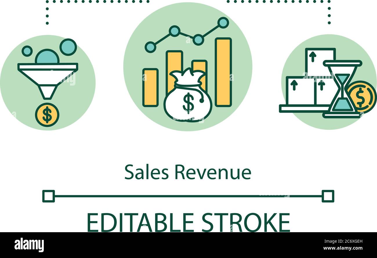 Sales revenue concept icon. Corporate income. Business earnings. Budget ...
