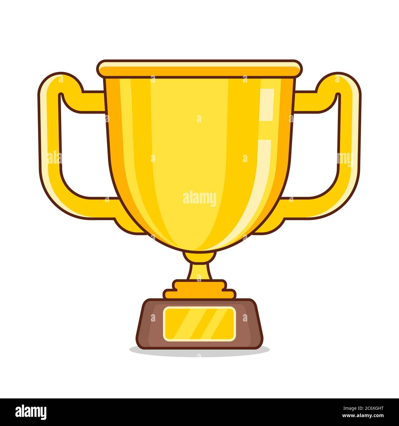 gold cup isolated on white background. Vector Illustration Suitable For ...