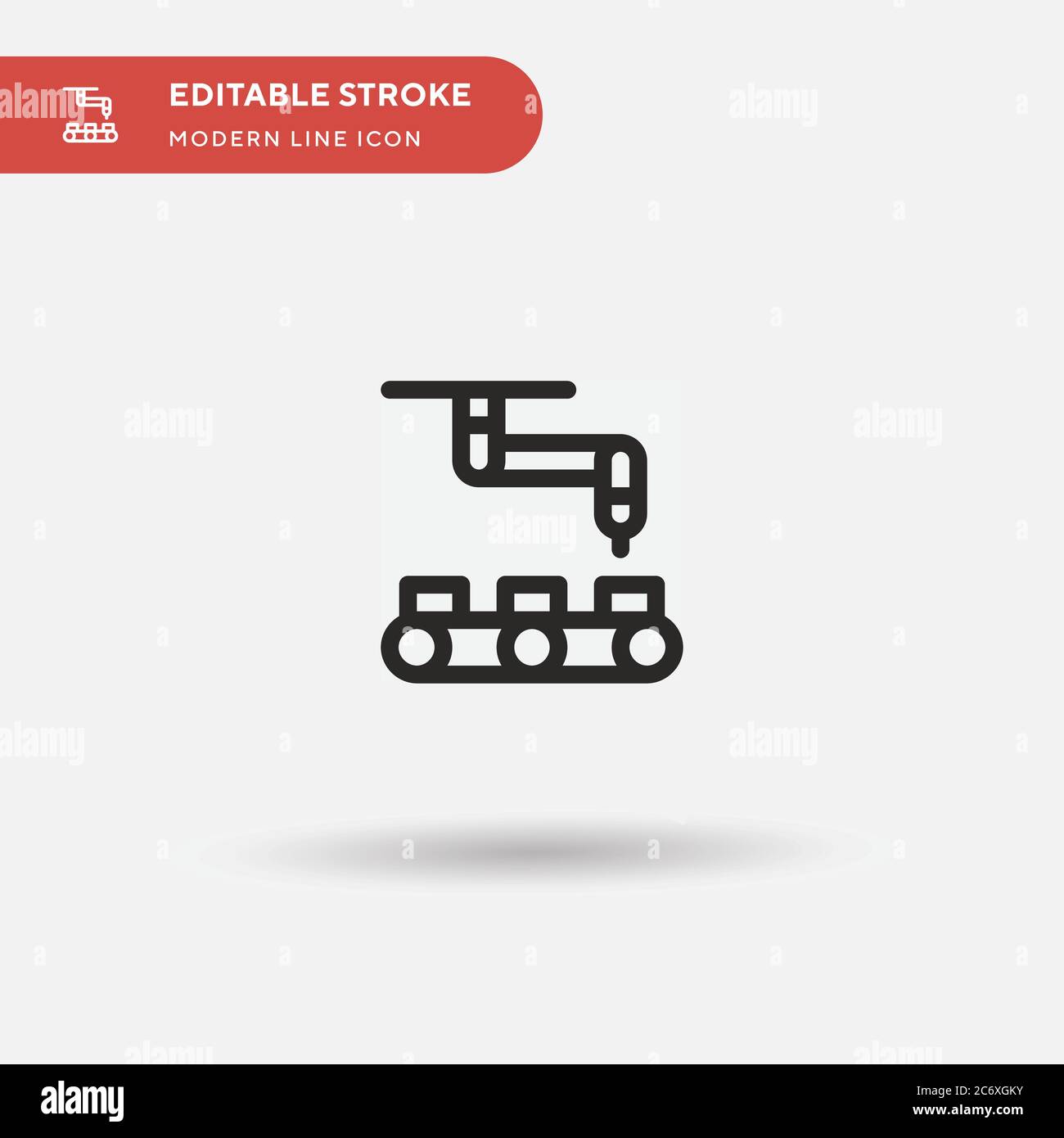 Industrial Simple vector icon. Illustration symbol design template for ...