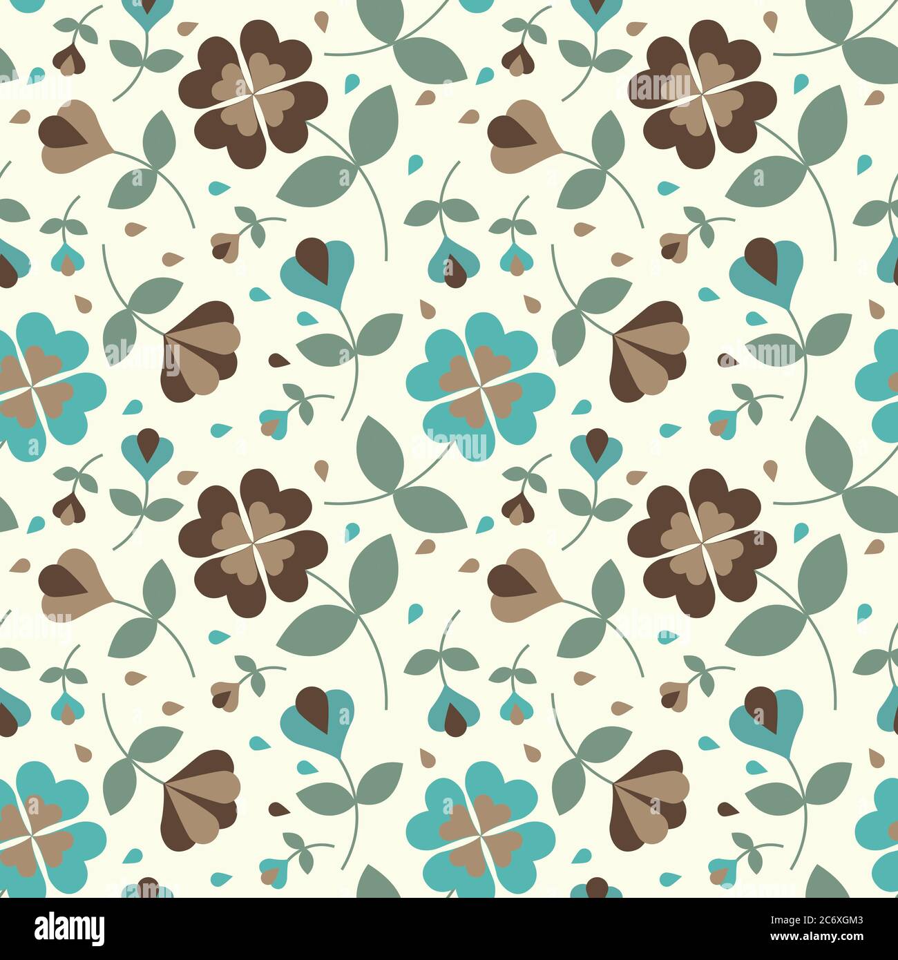 Seamless flower pattern 2 Stock Vector Image & Art - Alamy