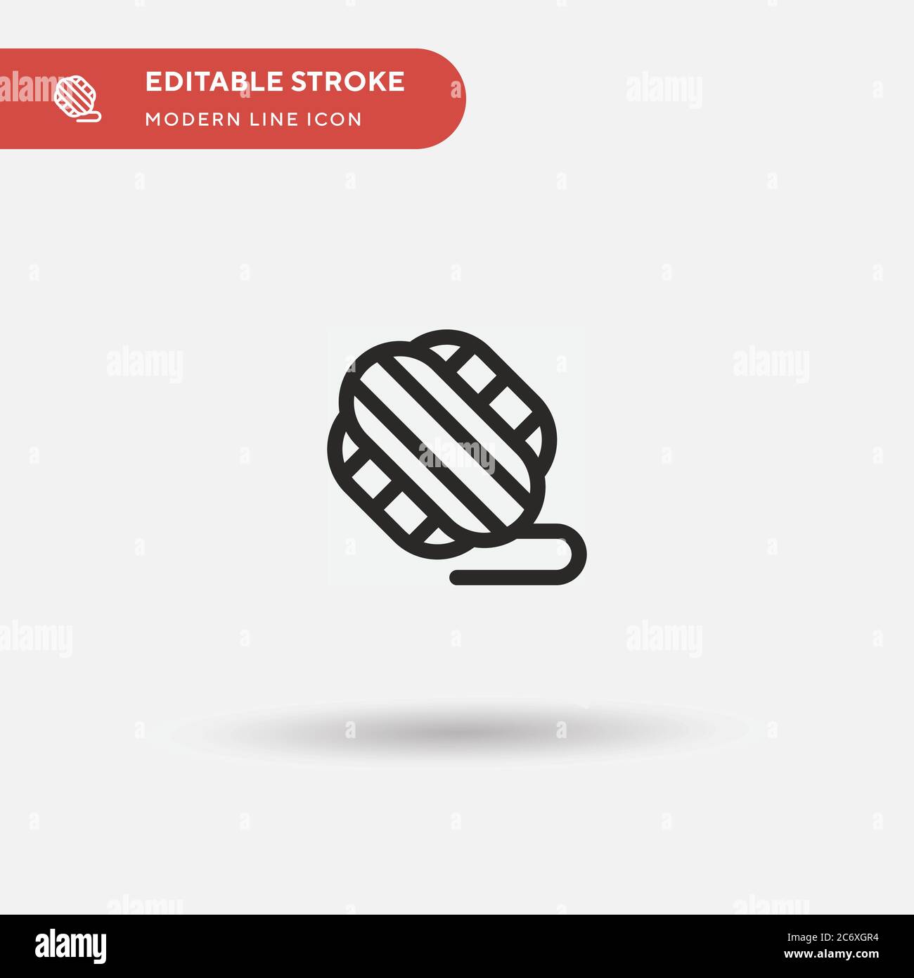 Ball Of Wool Simple vector icon. Illustration symbol design template ...
