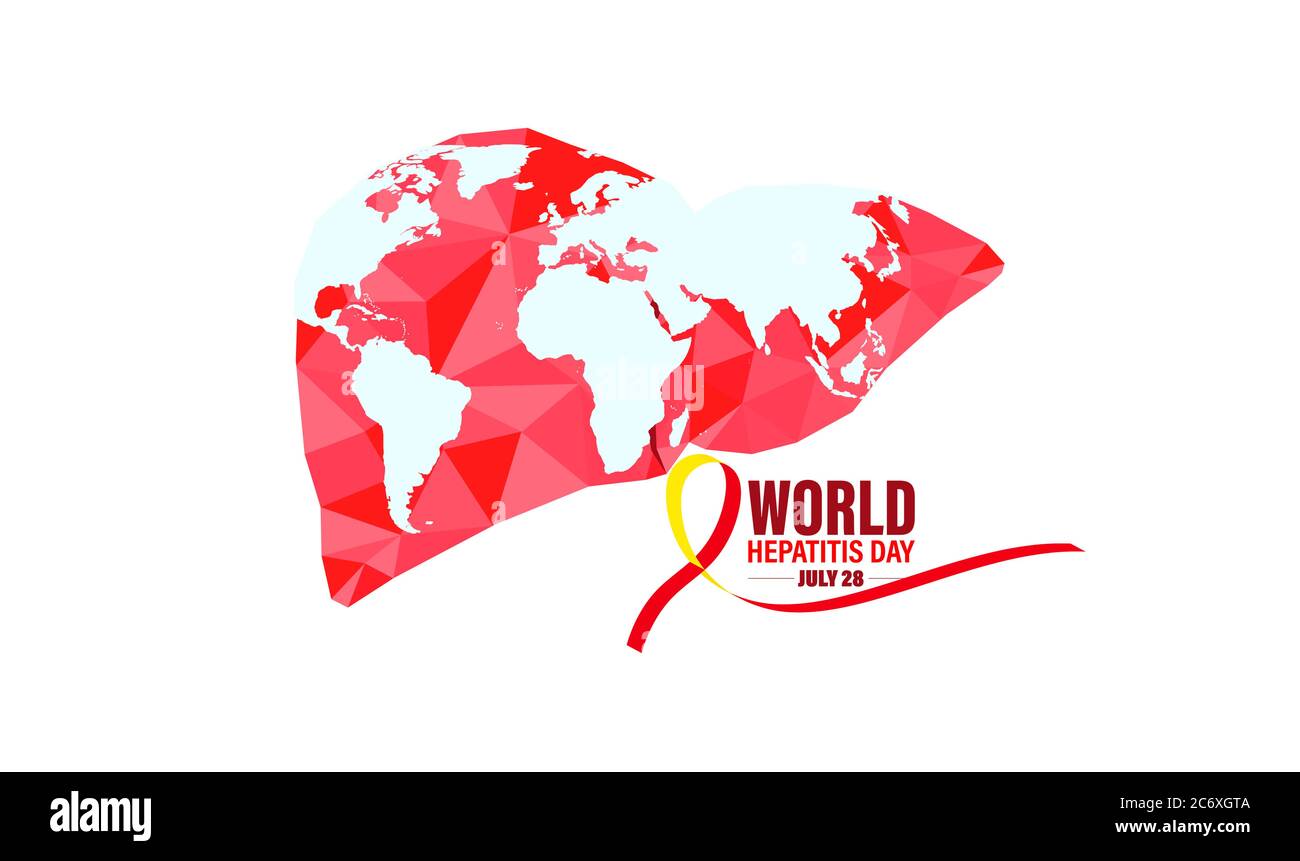 Ribbon for Hepatitis. Vector Illustration of World hepatitis day July ...