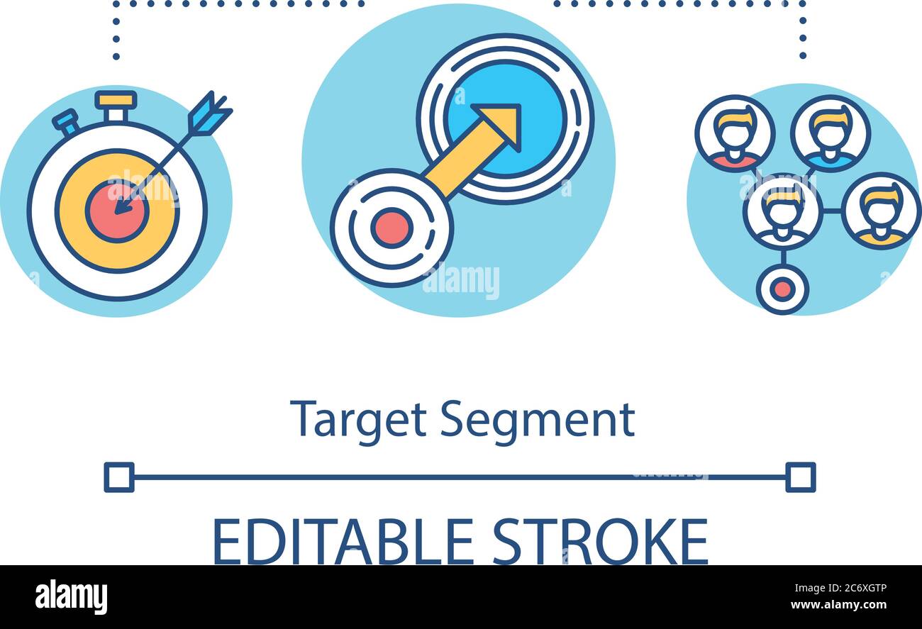 Target segmentation concept icon. Business networking. Focus group for ...