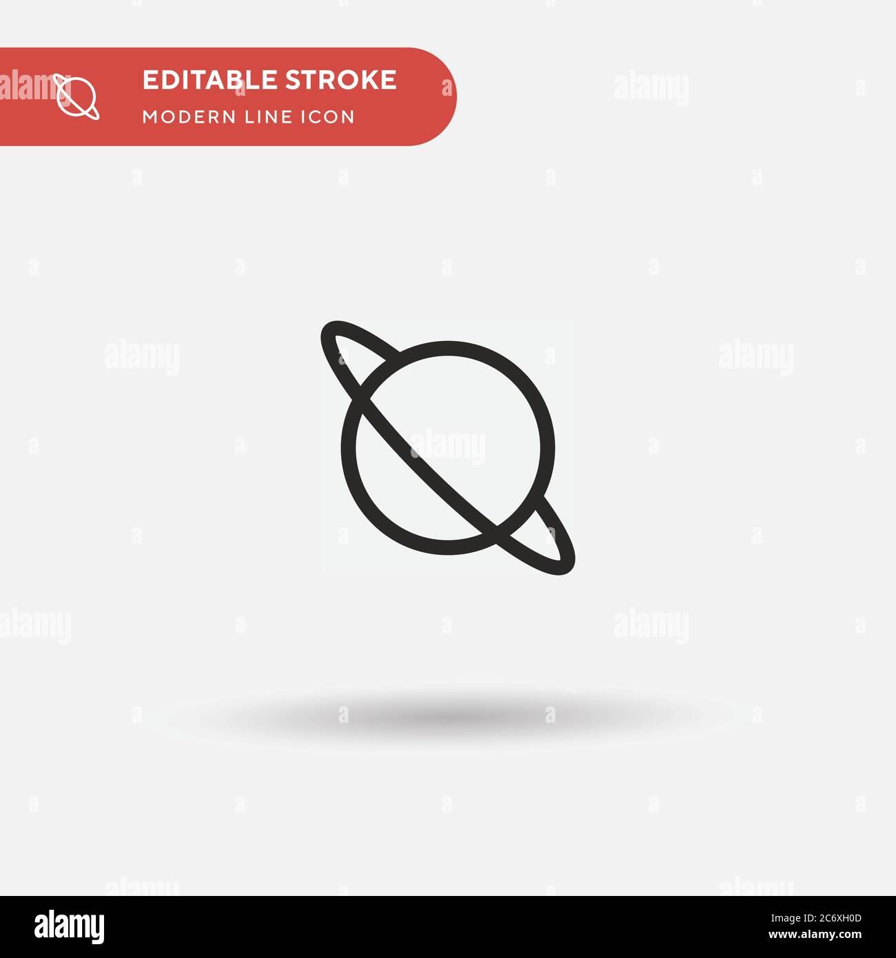 Saturn Simple vector icon. Illustration symbol design template for web ...
