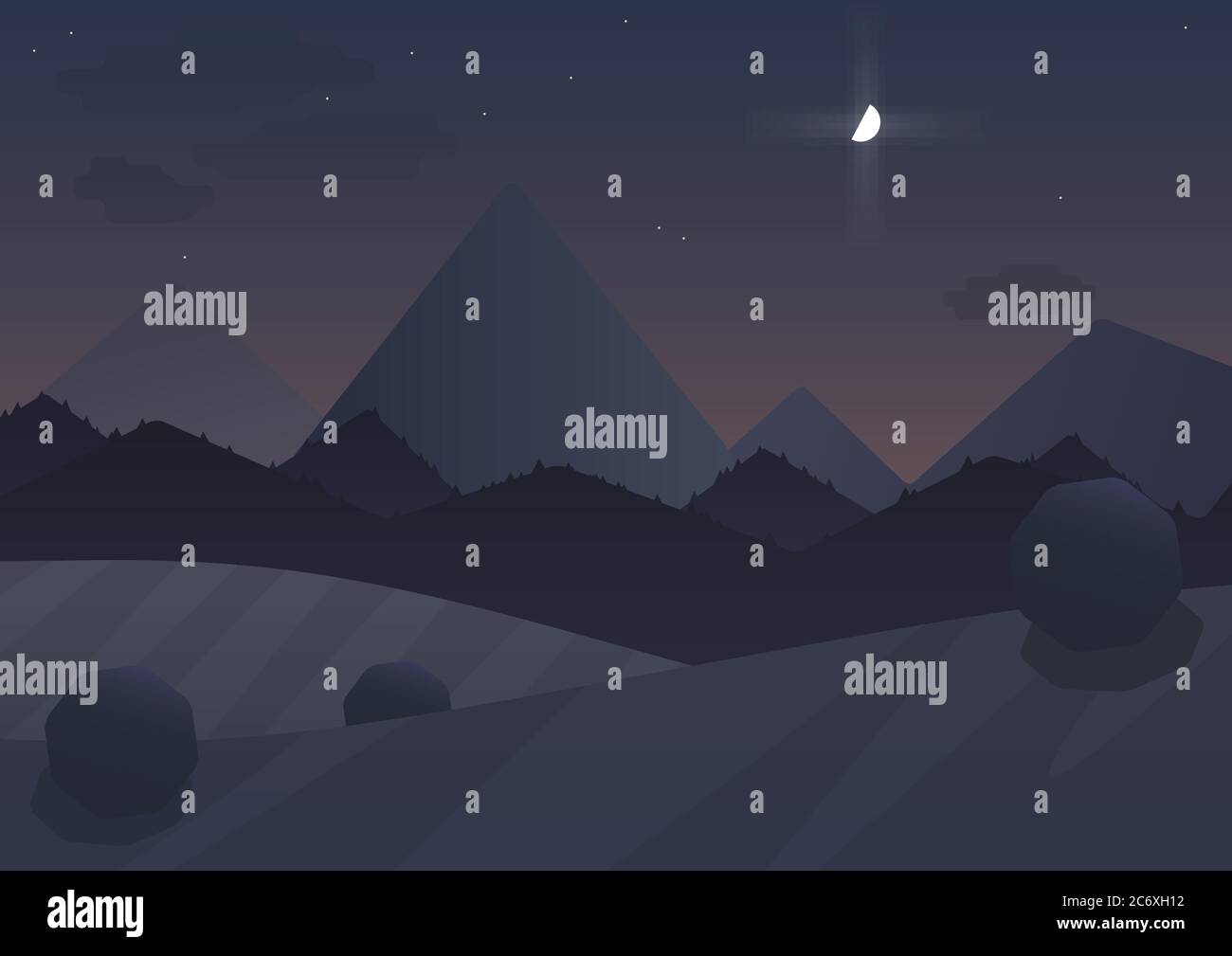 Dark peak Stock Vector Images - Alamy