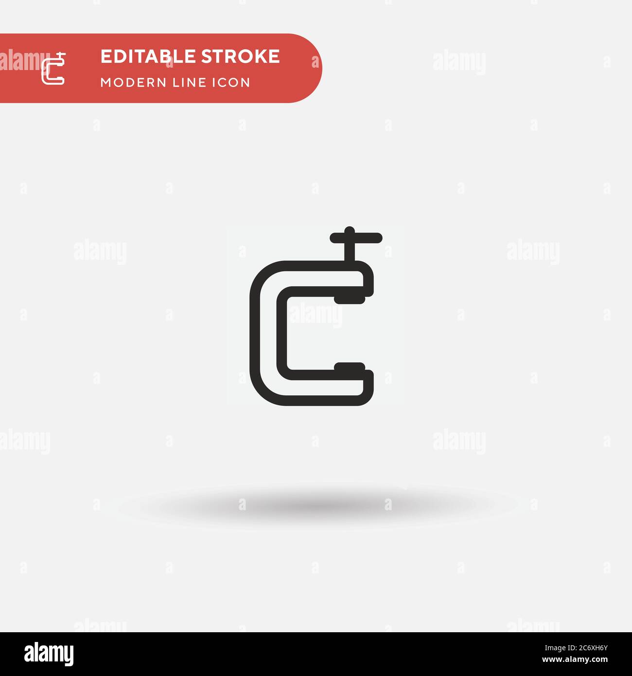 Clamp Simple vector icon. Illustration symbol design template for web ...