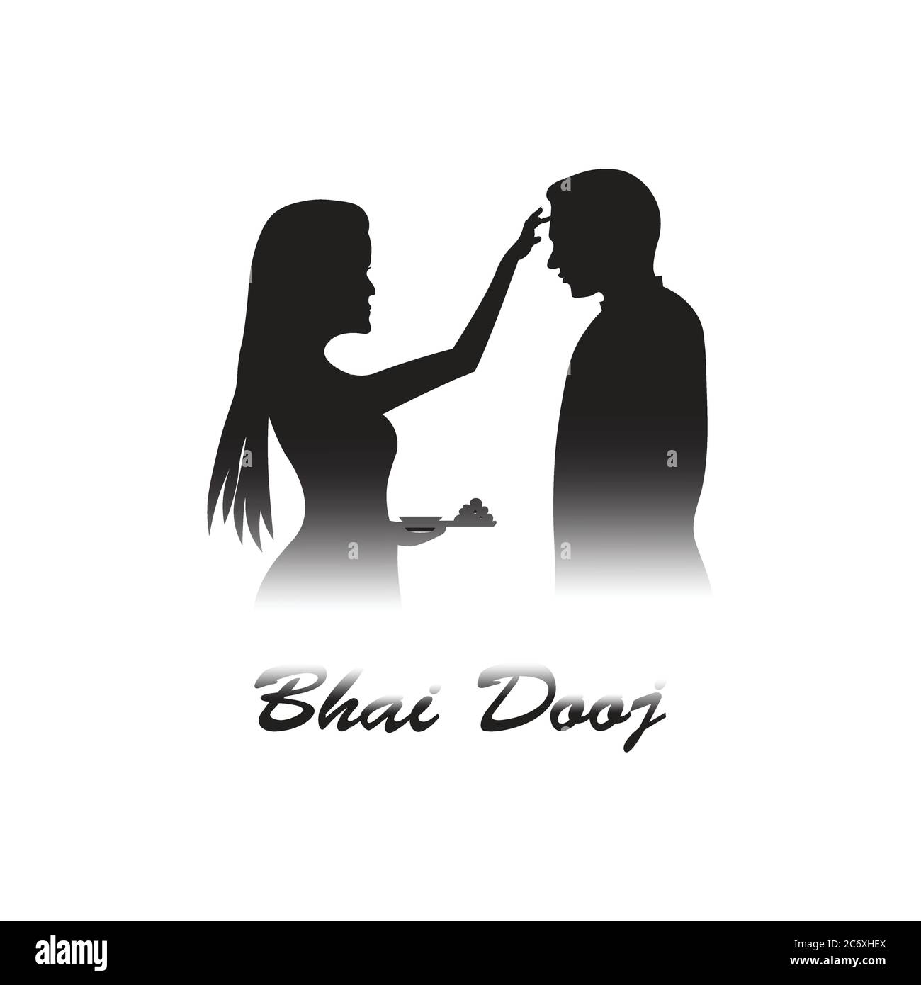 Vector Illustration of Indian family celebrating Bhai Dooj or Bhau-Beej ...