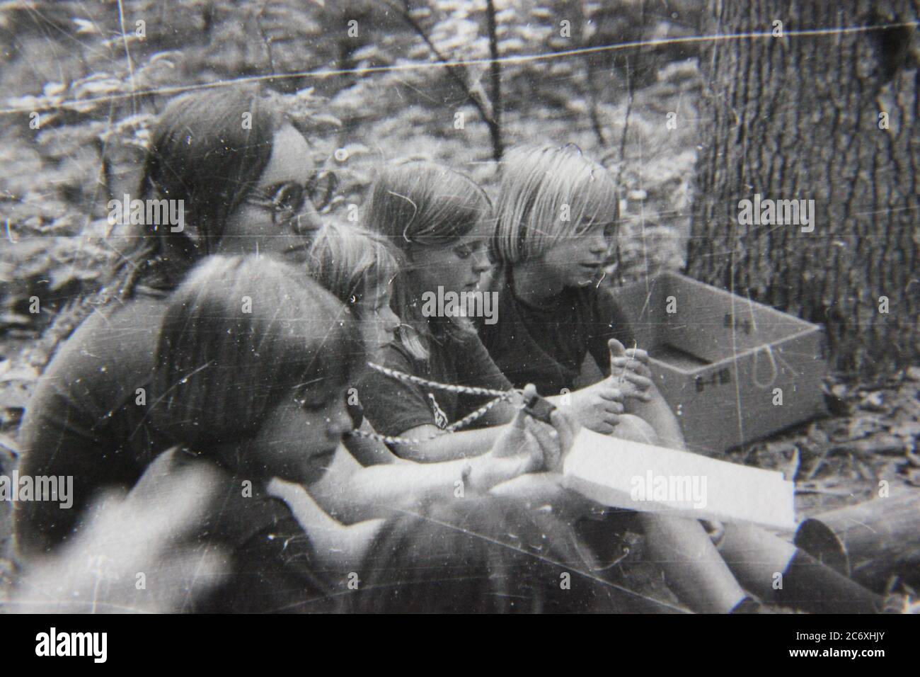 Fine 70s vintage black and white lifestyle photography of girls ...