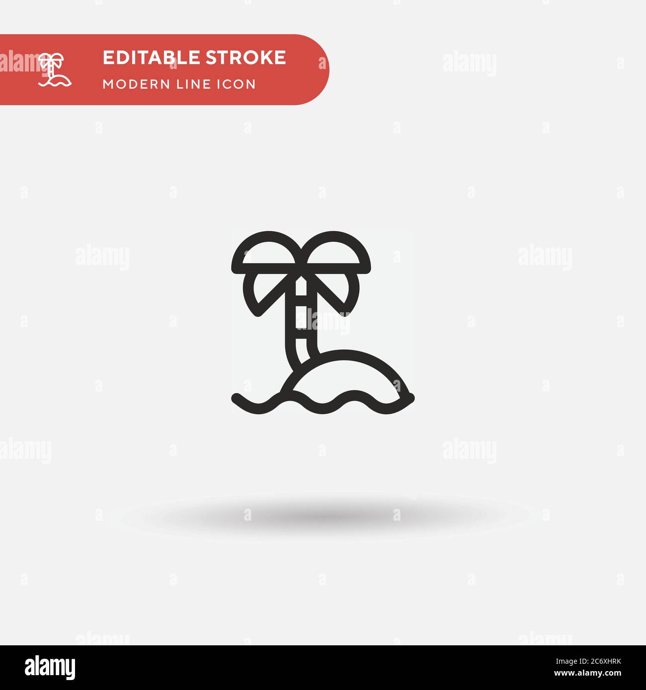 Island Simple vector icon. Illustration symbol design template for web ...