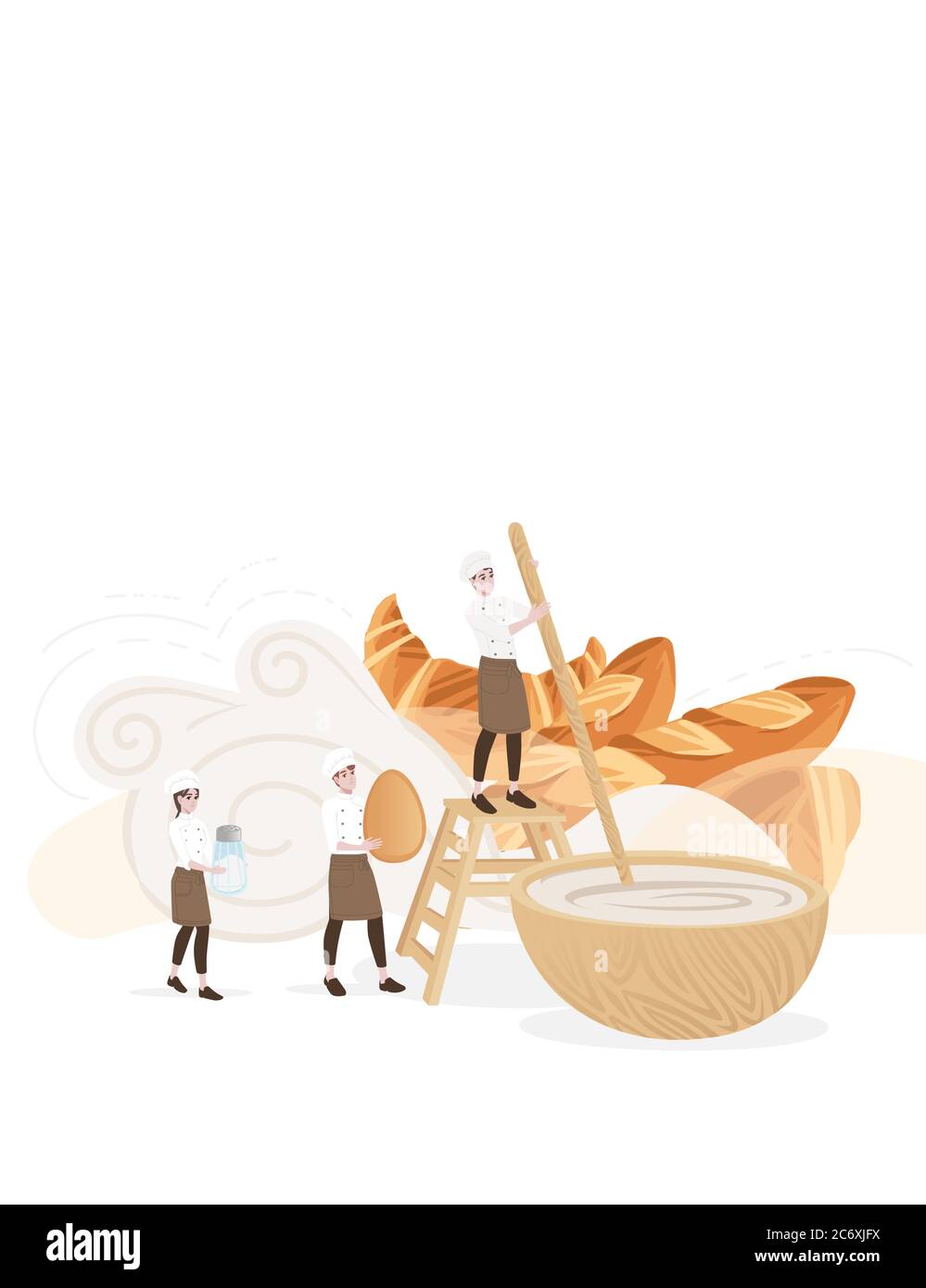 Bakery manufacturer male and female chef cooking professional bakery ...