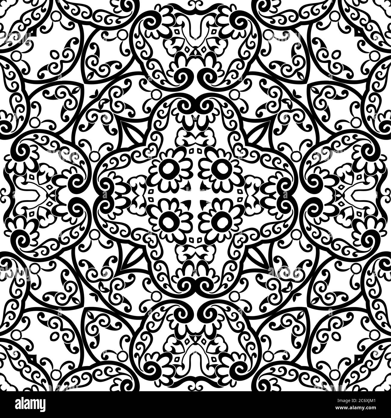 Vector ethnic hand drawn ornamental background Stock Vector Image & Art ...