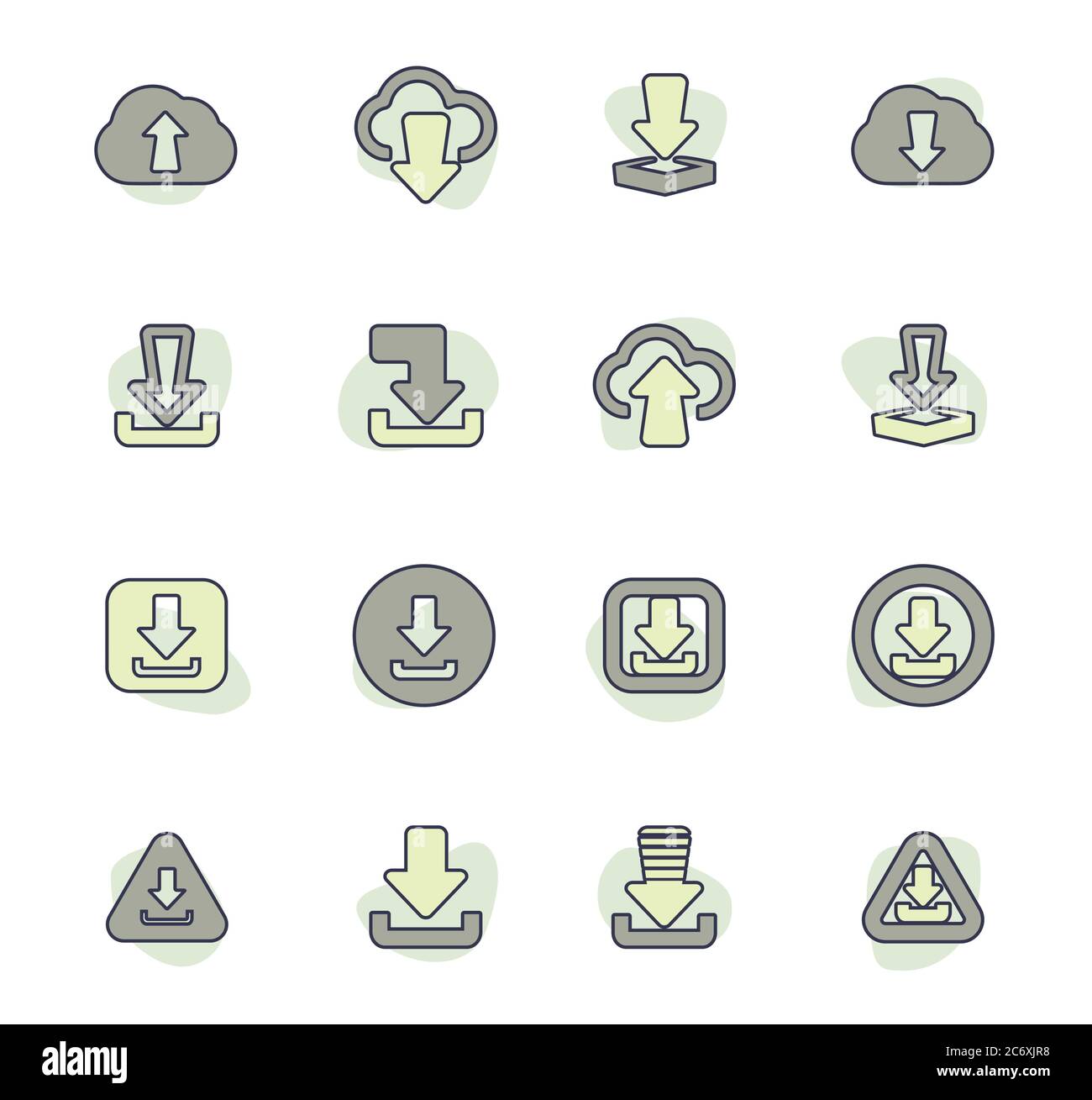 Download icons set Stock Vector Image & Art - Alamy