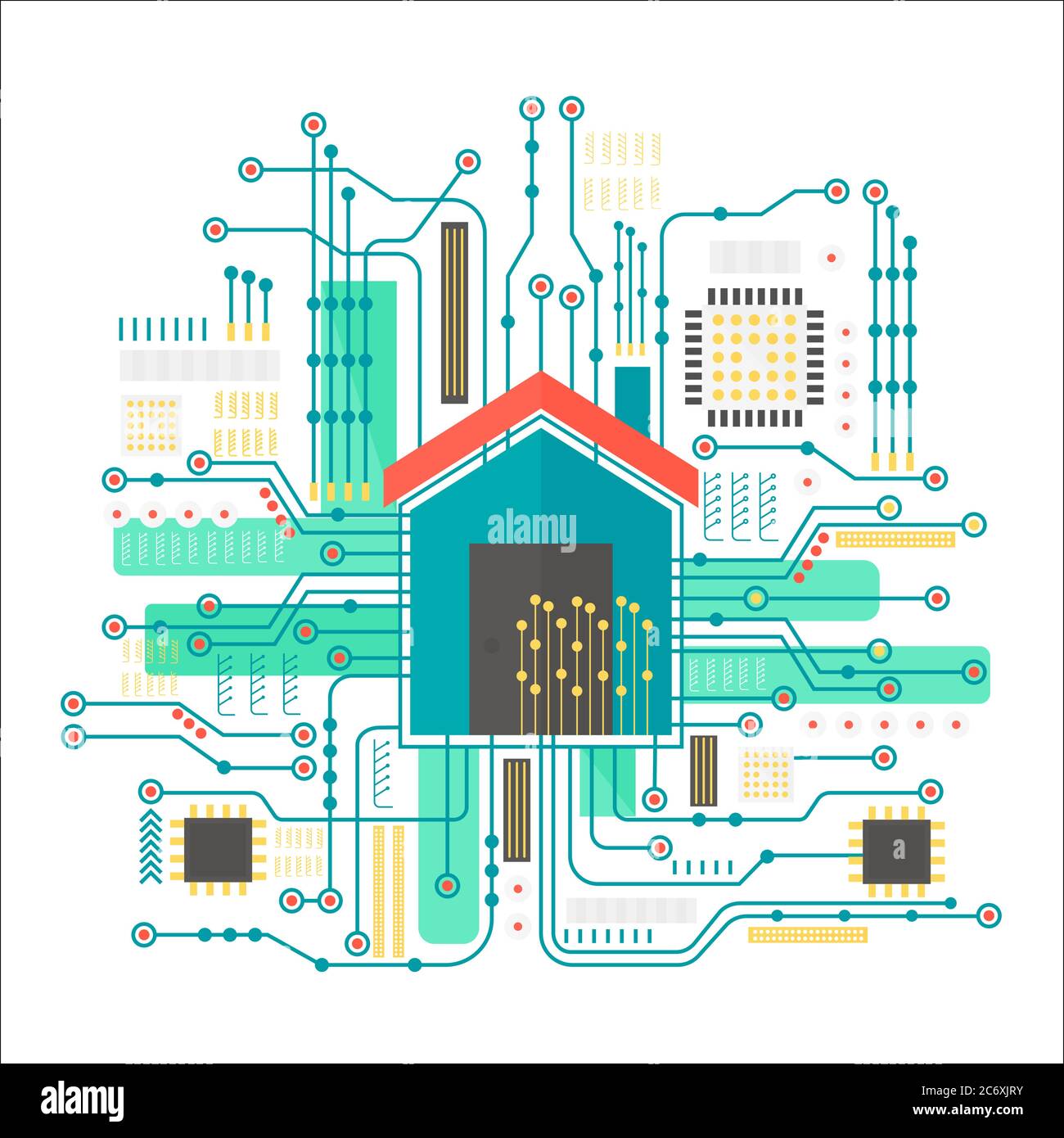 Electronic pathways Stock Vector Images - Alamy