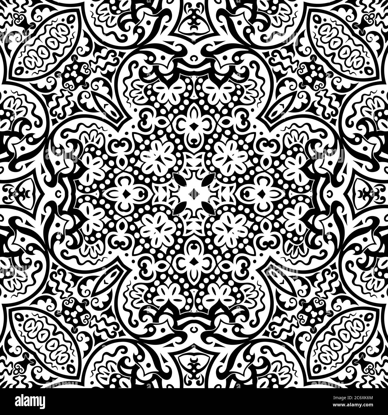 Vector ethnic hand drawn ornamental background Stock Vector Image & Art ...