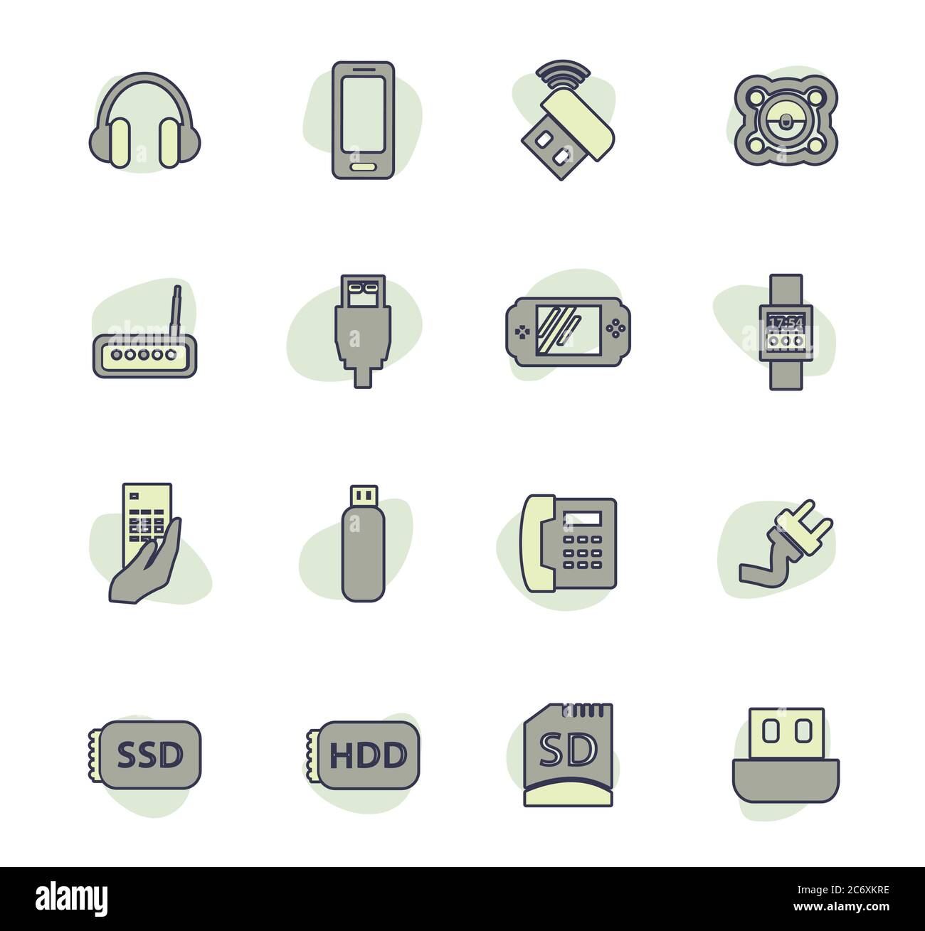 Devices icons set Stock Vector Image & Art - Alamy