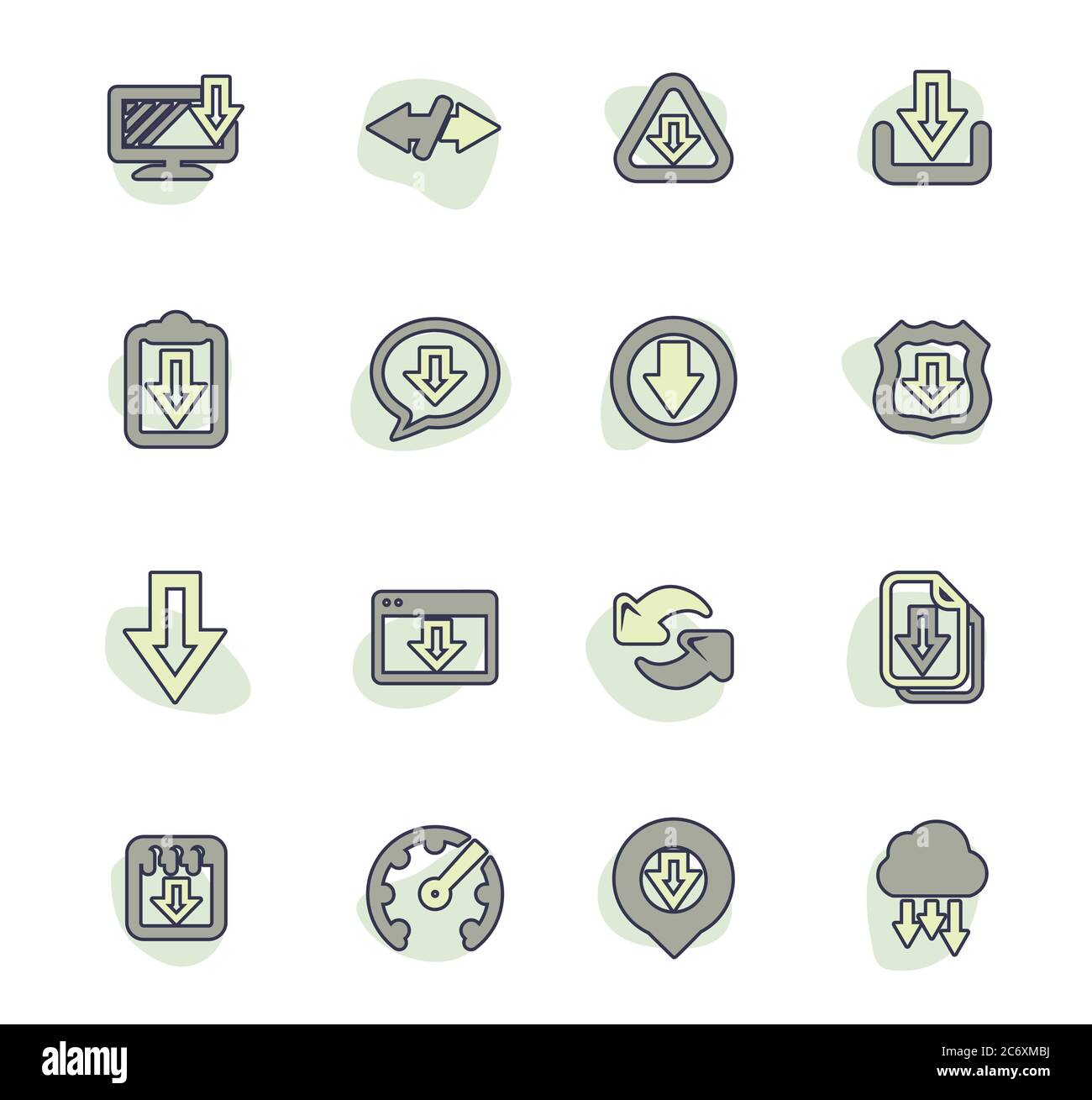 Download icons set Stock Vector Image & Art - Alamy
