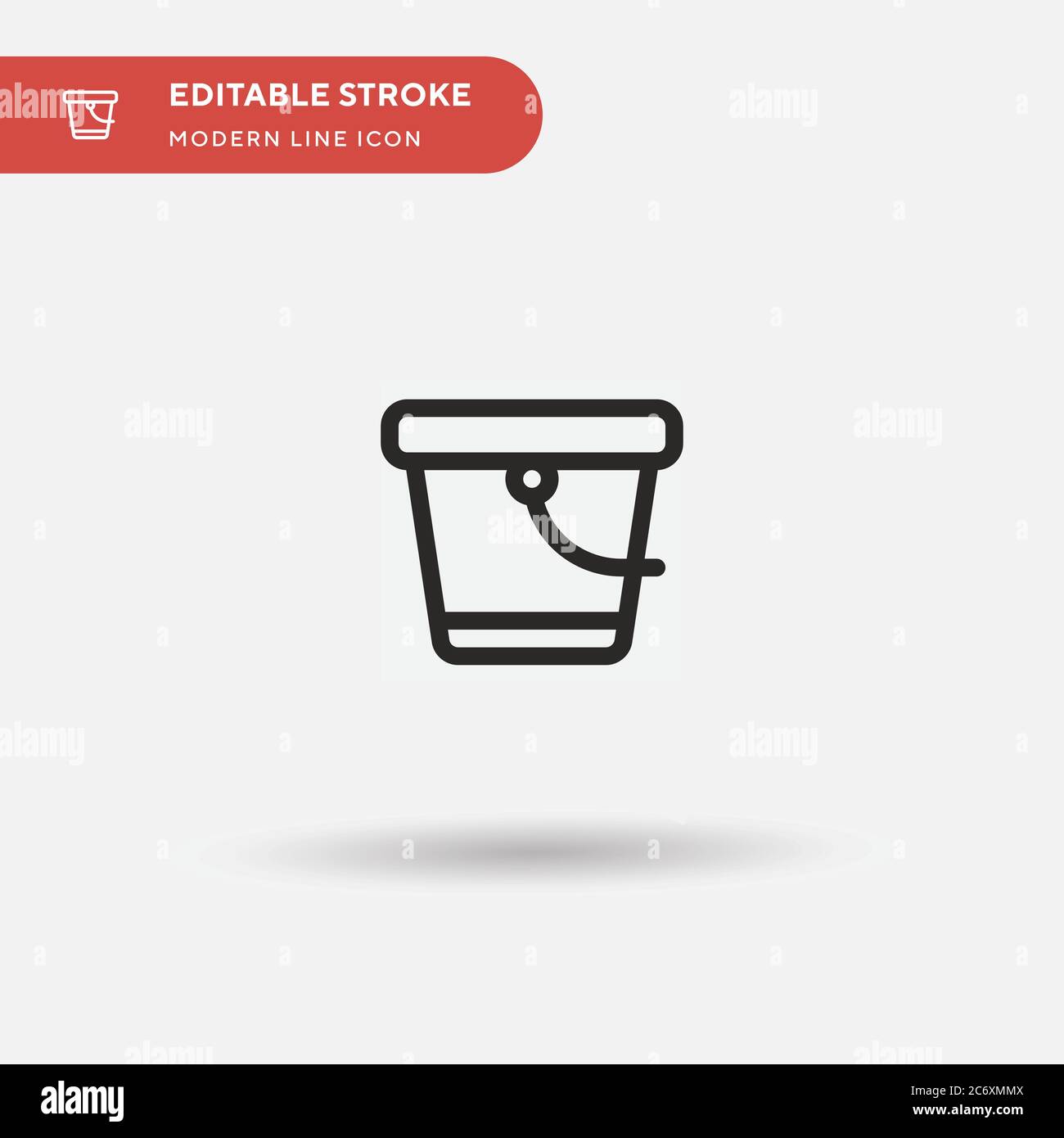 Bucket Simple vector icon. Illustration symbol design template for web ...