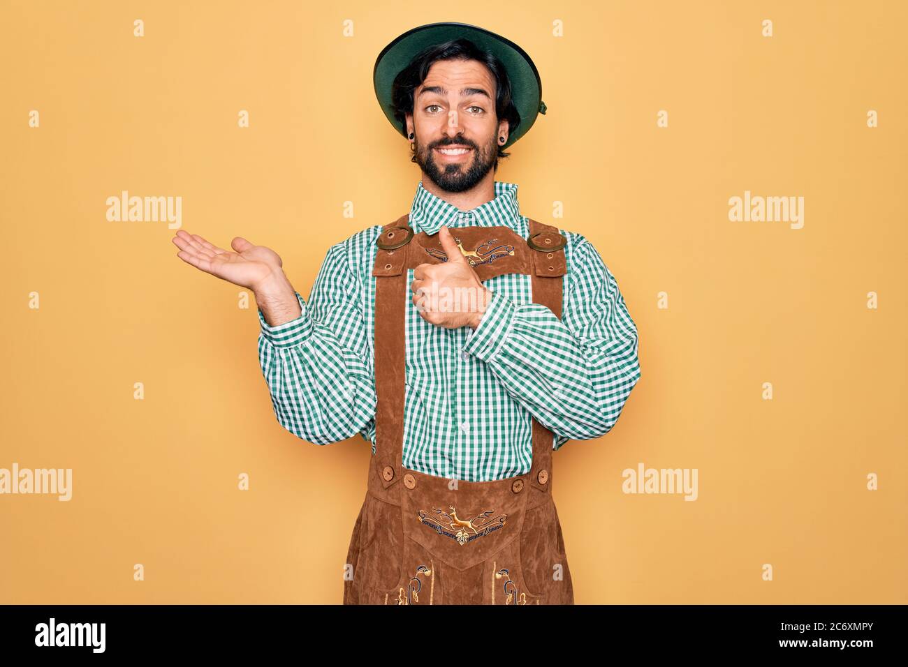Young handsome man wearing tratidional german octoberfest custome for ...