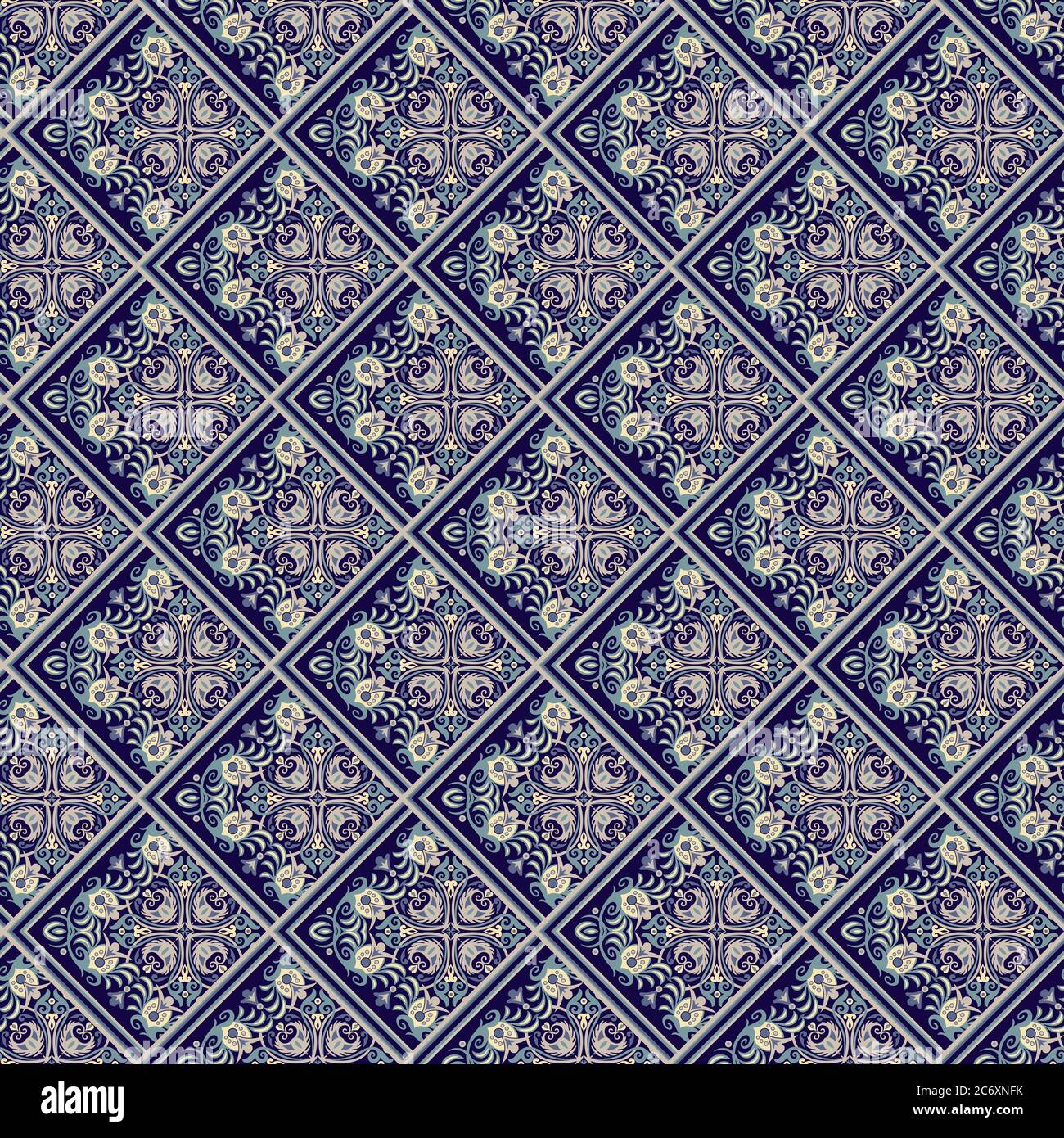 Vector nature patch pattern. Mosaic background Stock Vector Image & Art ...