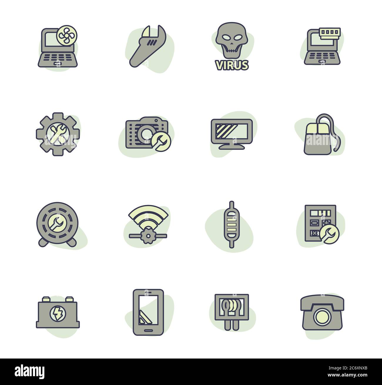 Repair and replacement of battery Stock Vector Images - Alamy