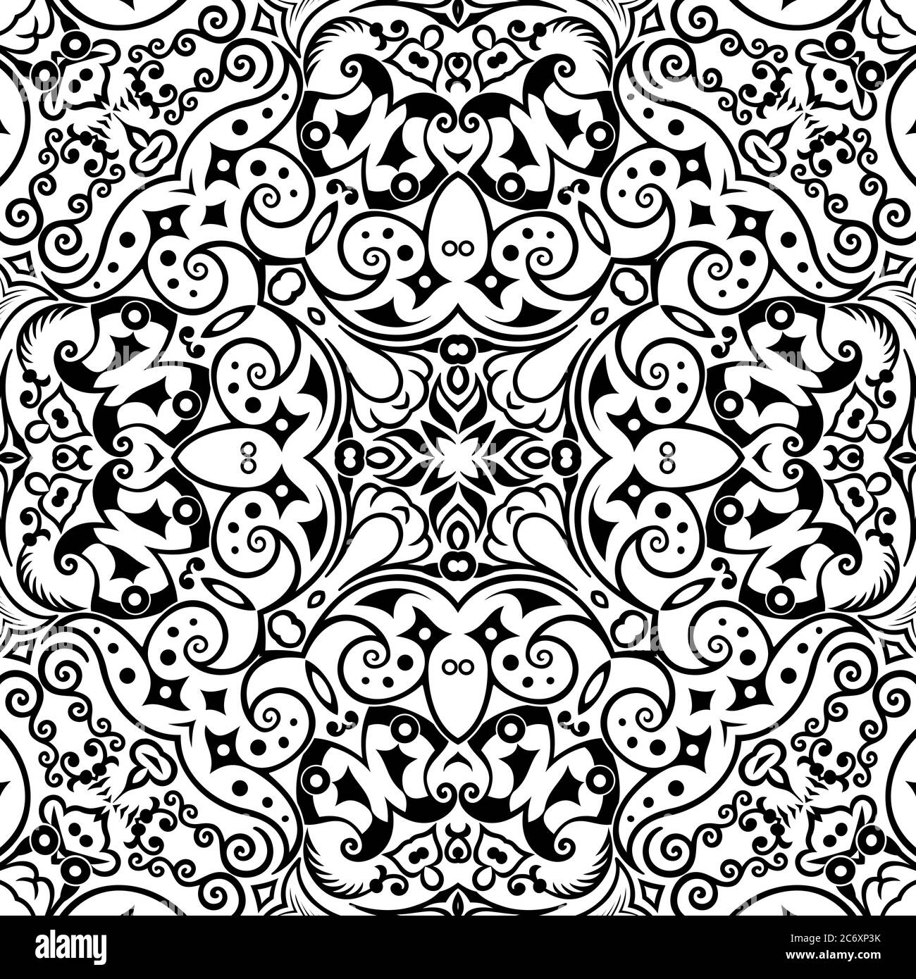 Vector ethnic hand drawn ornamental background Stock Vector Image & Art ...