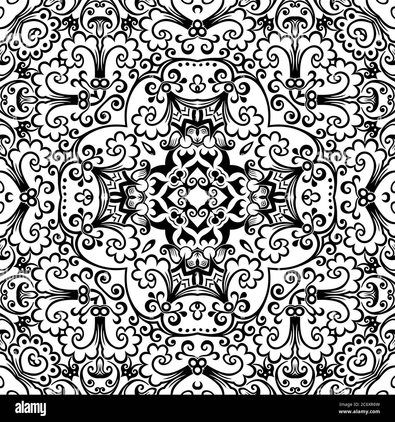 Vector ethnic hand drawn ornamental background Stock Vector Image & Art ...