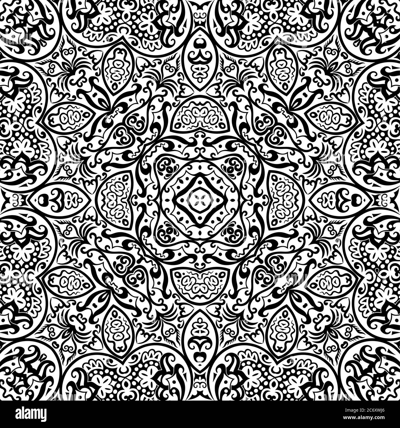 Vector ethnic hand drawn ornamental background Stock Vector Image & Art ...