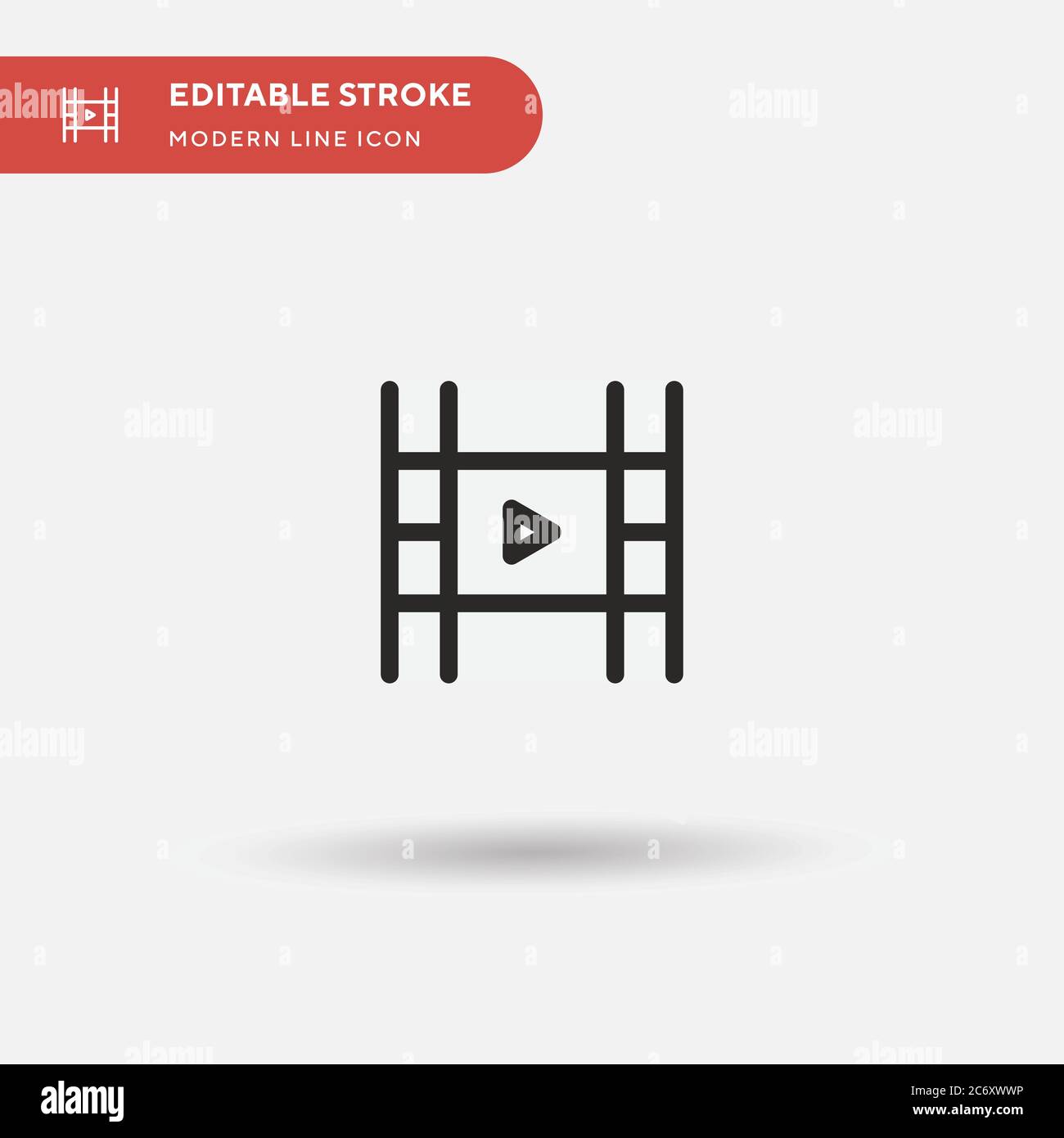 Cinema Simple vector icon. Illustration symbol design template for web ...