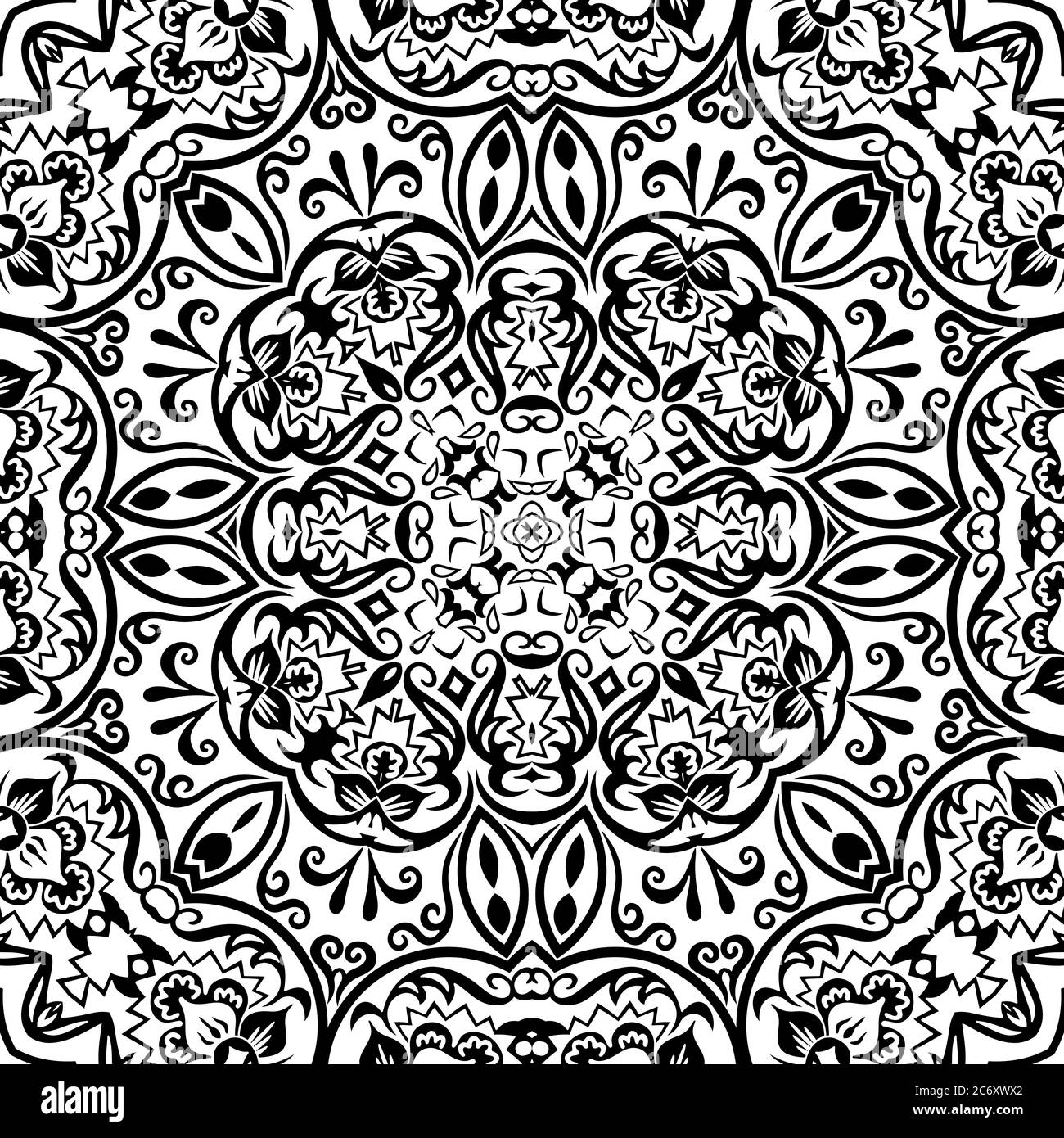 Vector ethnic hand drawn ornamental background Stock Vector Image & Art ...