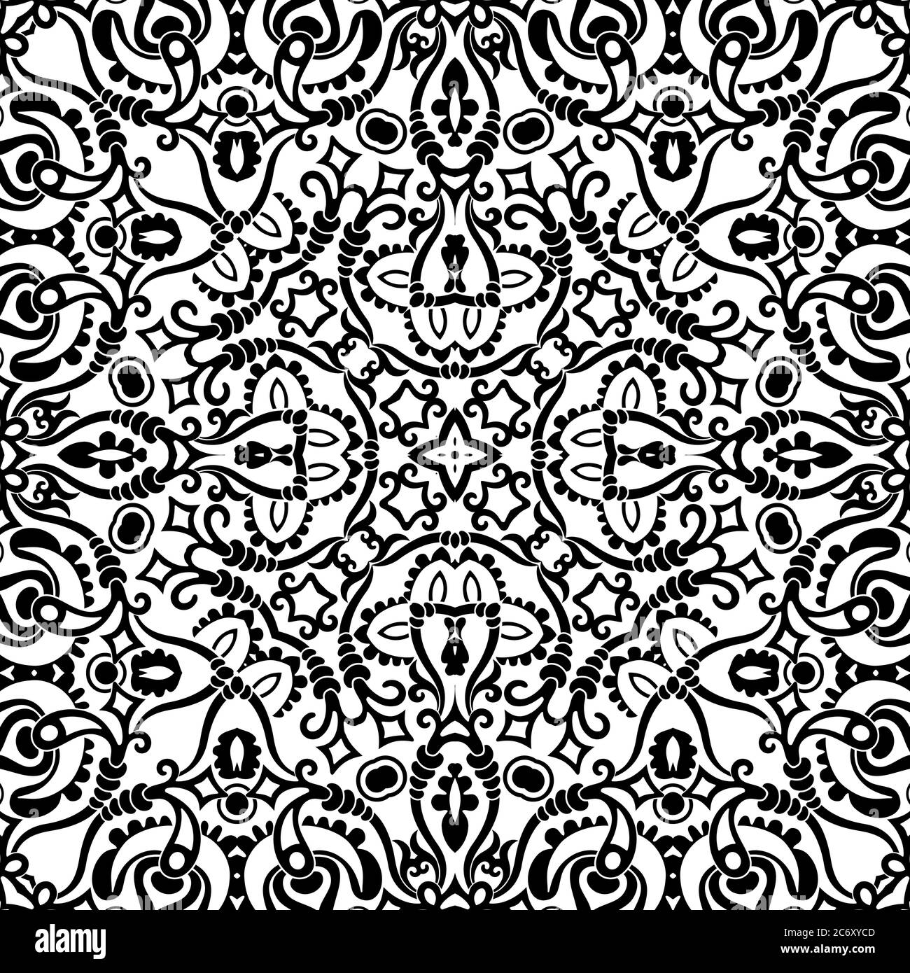 Vector ethnic hand drawn ornamental background Stock Vector Image & Art ...