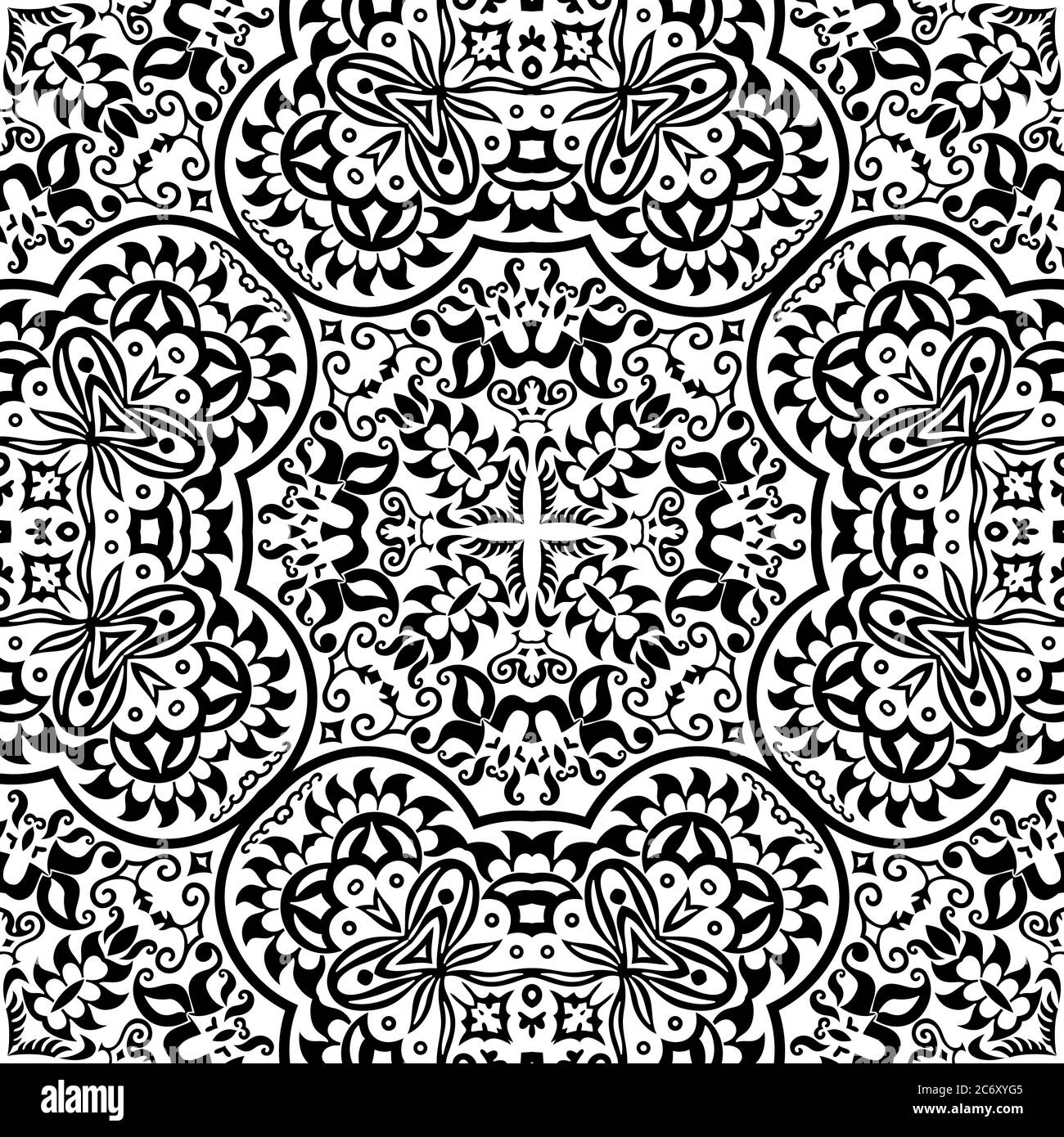 Vector ethnic hand drawn ornamental background Stock Vector Image & Art ...
