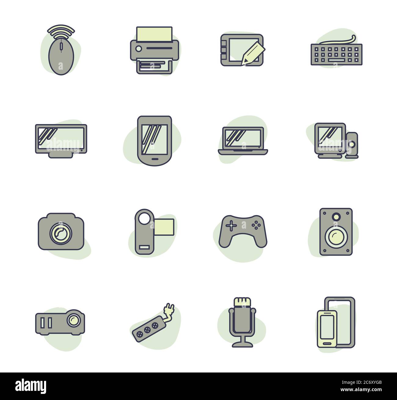 Devices icons set Stock Vector Image & Art - Alamy