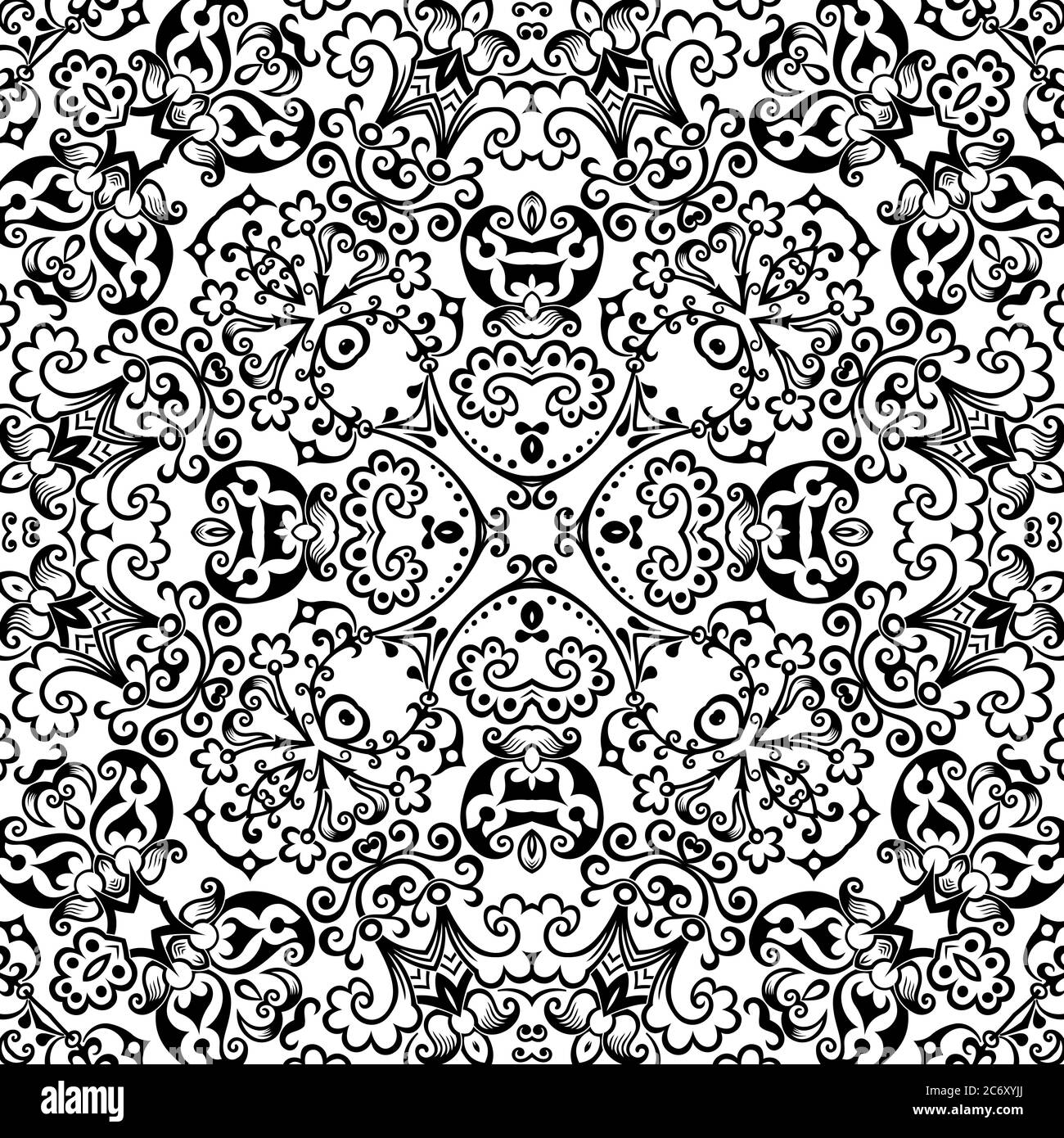 Vector ethnic hand drawn ornamental background Stock Vector Image & Art ...