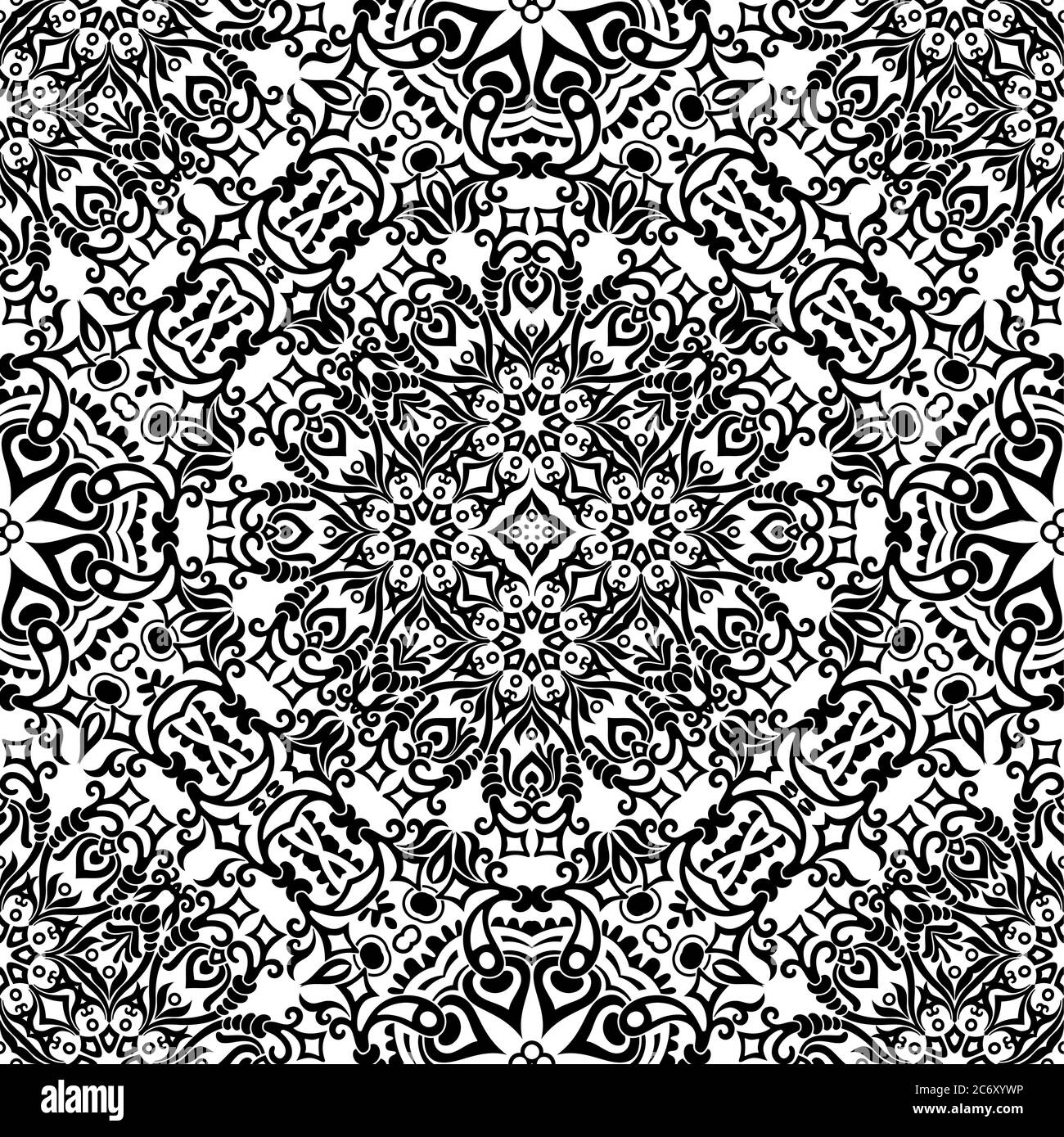 Vector ethnic hand drawn ornamental background Stock Vector Image & Art ...