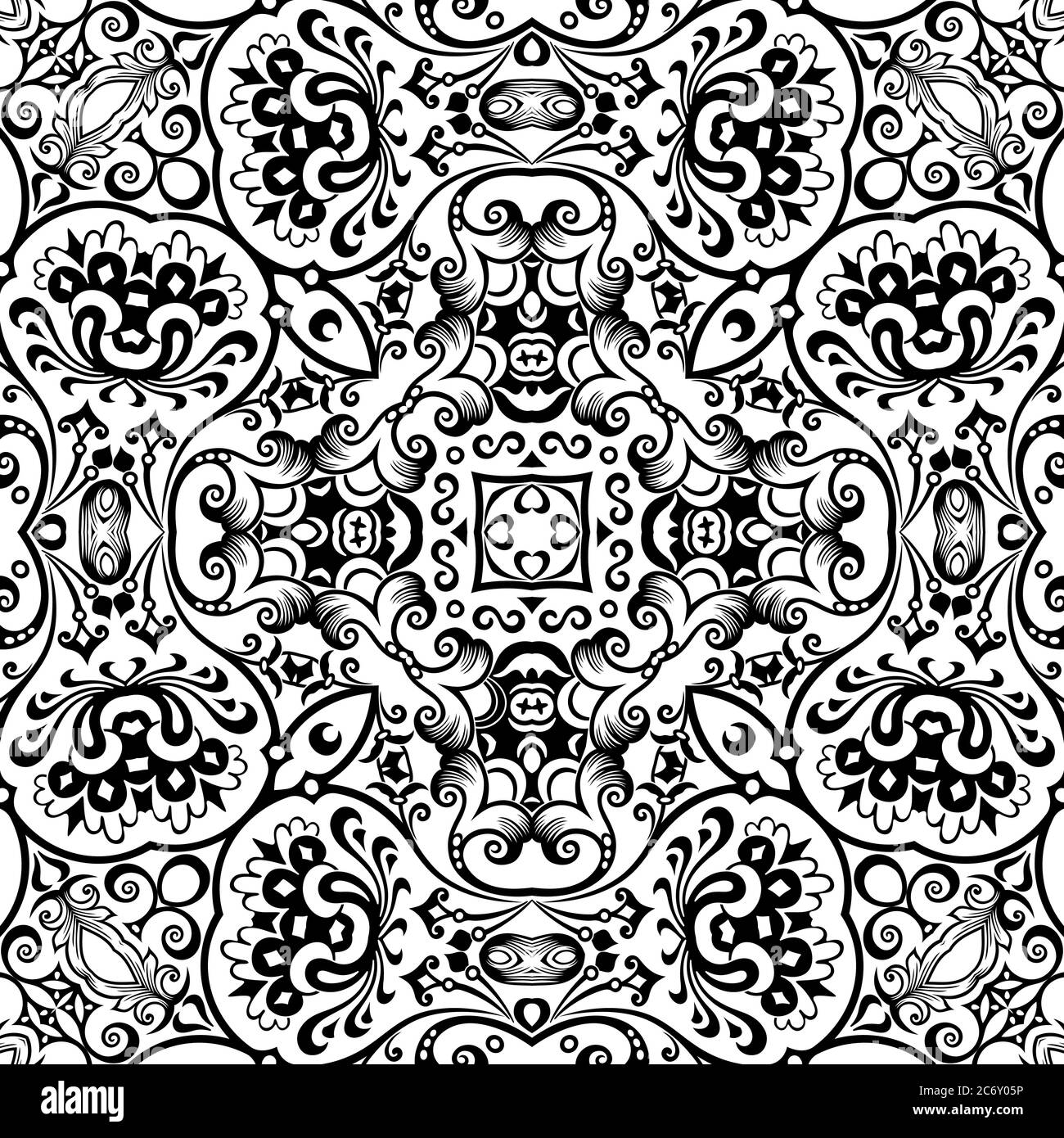 Vector ethnic hand drawn ornamental background Stock Vector Image & Art ...
