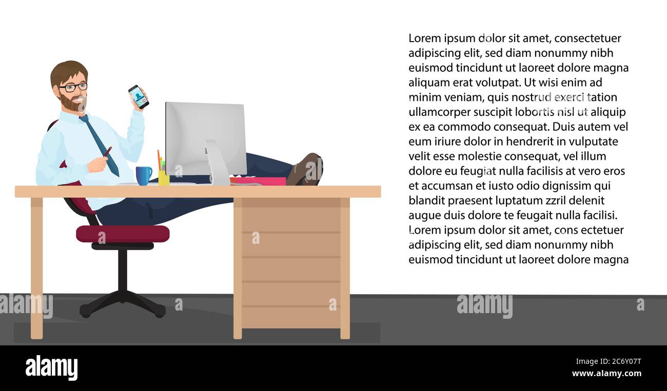 Man sitting table smart Stock Vector Images - Alamy