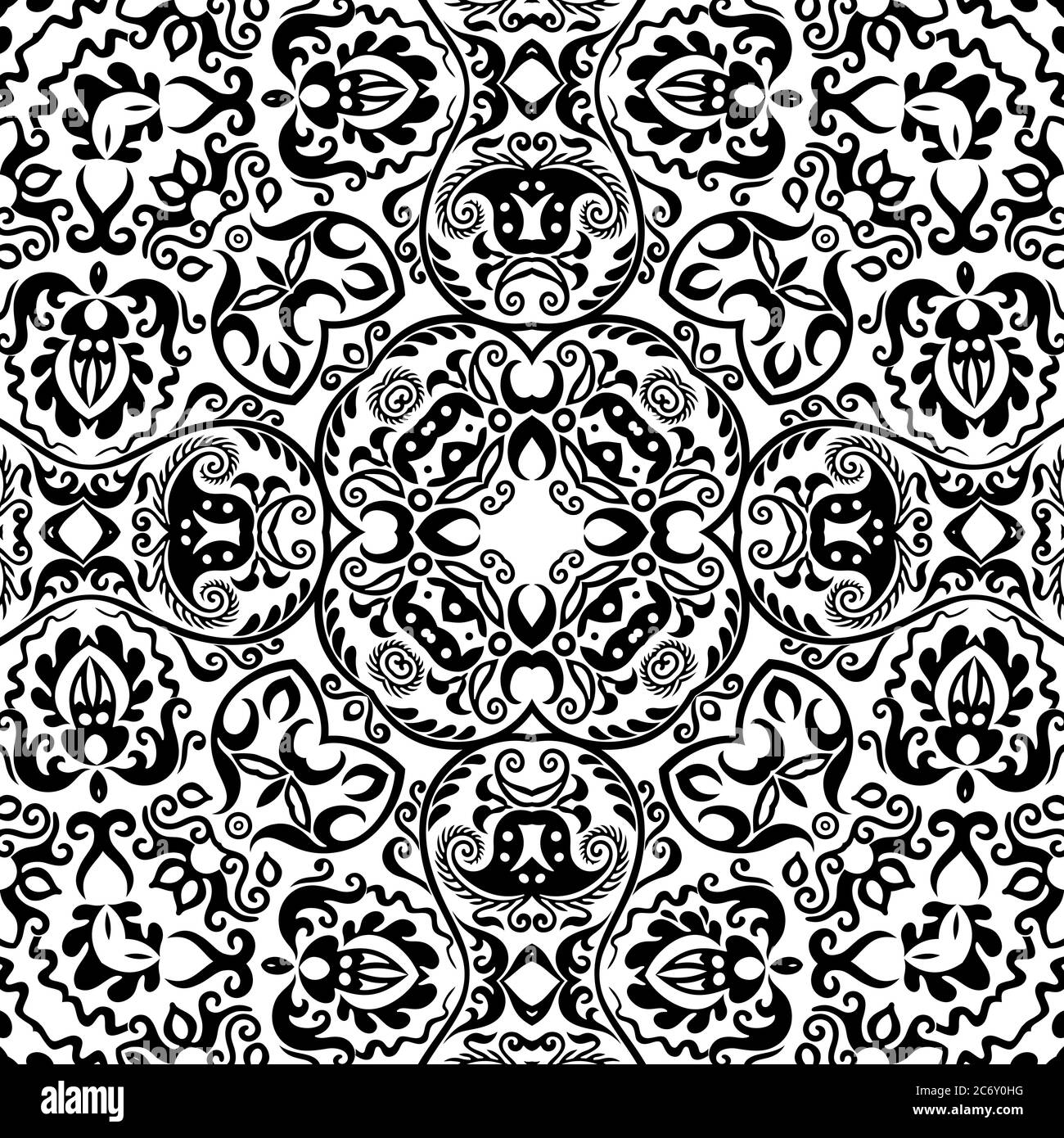Vector ethnic hand drawn ornamental background Stock Vector Image & Art ...