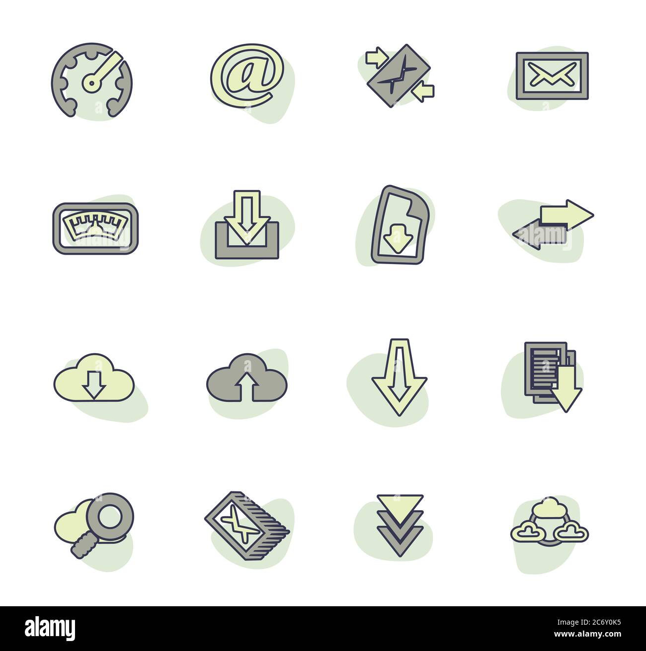 Download icons set Stock Vector Image & Art - Alamy