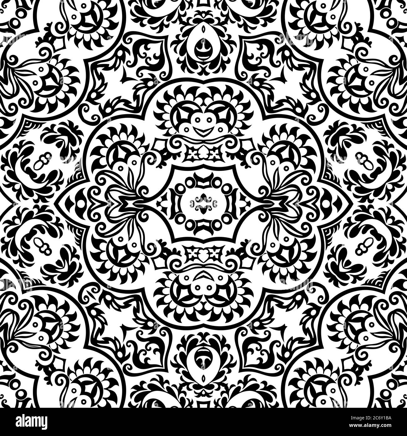 Vector ethnic hand drawn ornamental background Stock Vector Image & Art ...