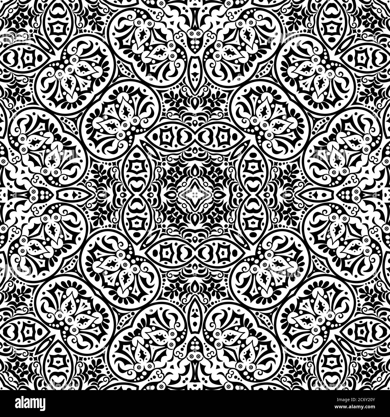 Vector ethnic hand drawn ornamental background Stock Vector Image & Art ...