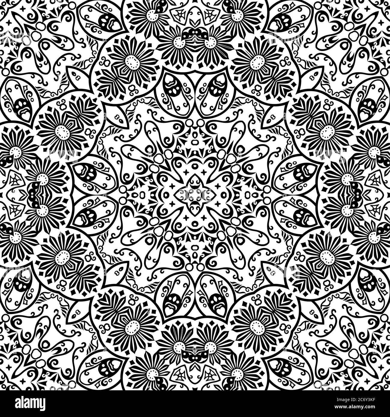 Vector ethnic hand drawn ornamental background Stock Vector Image & Art ...