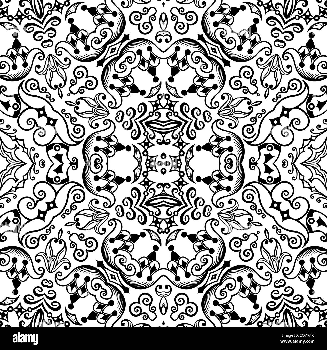 Vector ethnic hand drawn ornamental background Stock Vector Image & Art ...