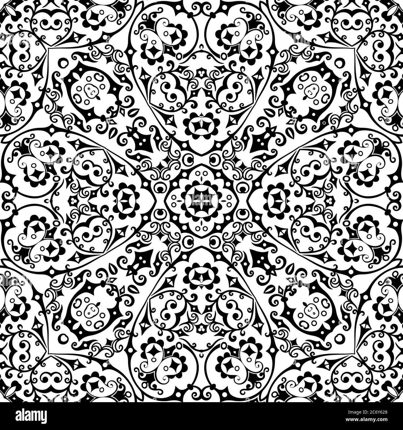 Vector ethnic hand drawn ornamental background Stock Vector Image & Art ...