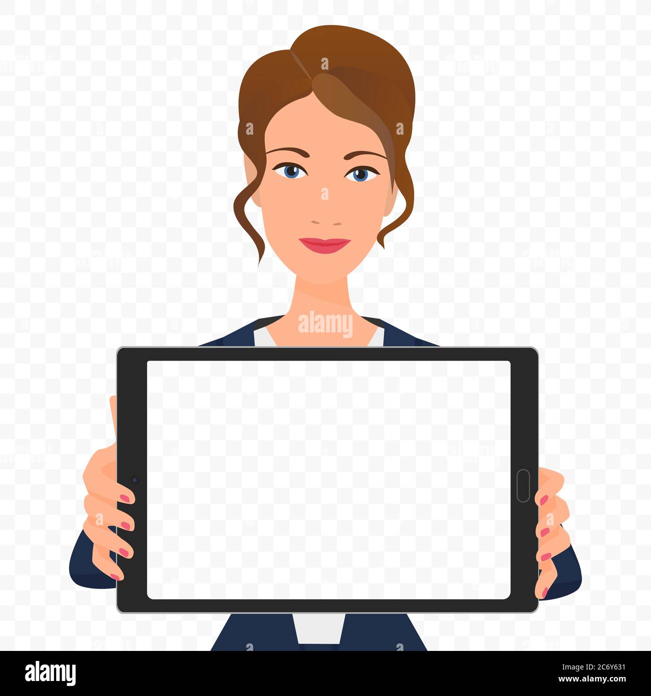 Female pc tablet Stock Vector Images - Alamy